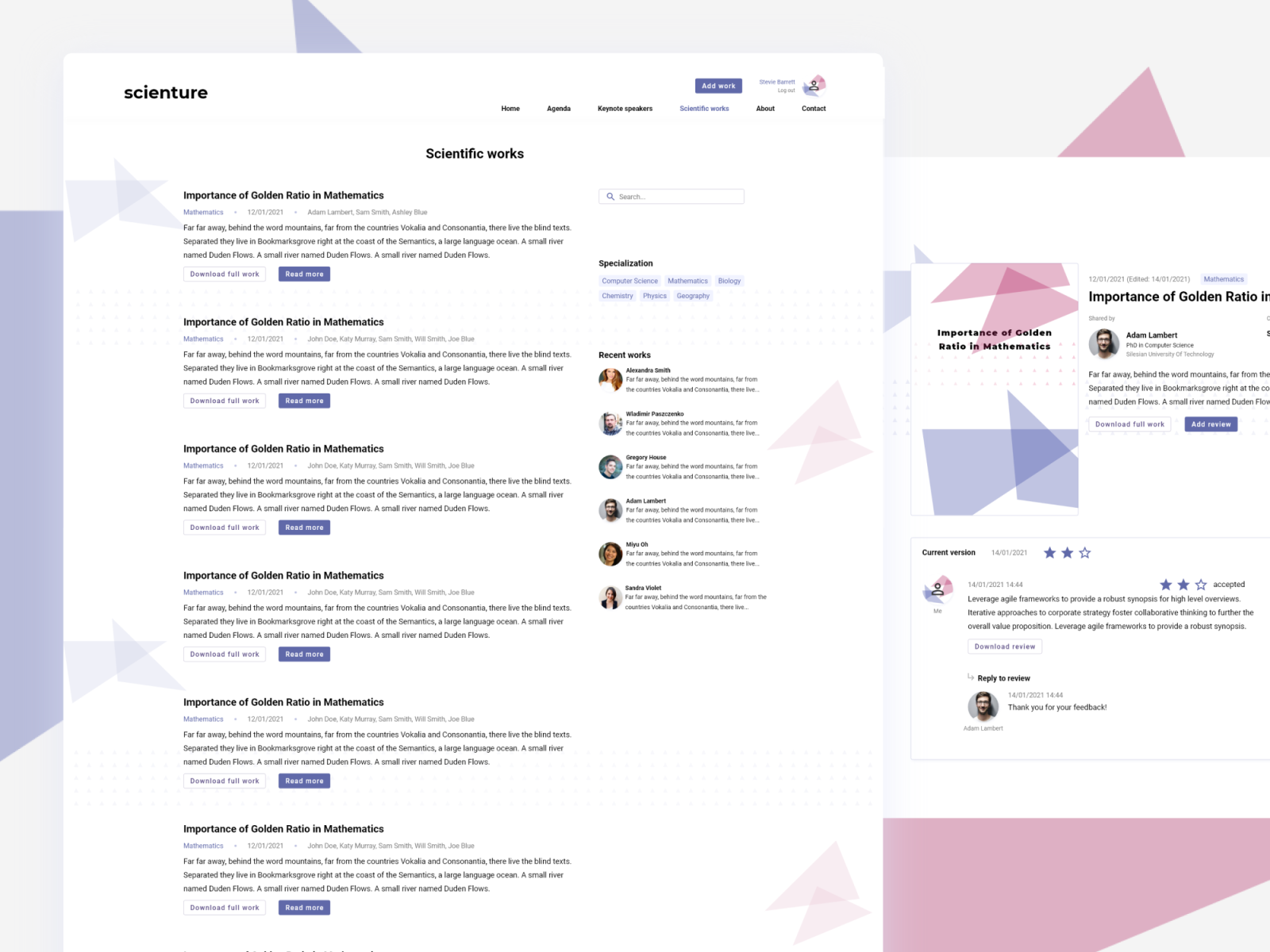 Conference website by Sandra Uptas on Dribbble
