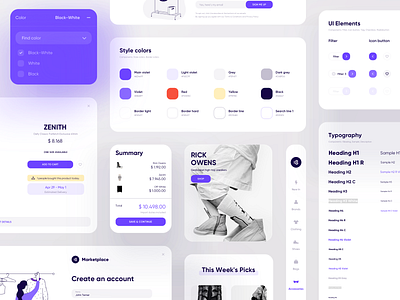 Marketplace: UI KIT by THE18.DESIGN on Dribbble