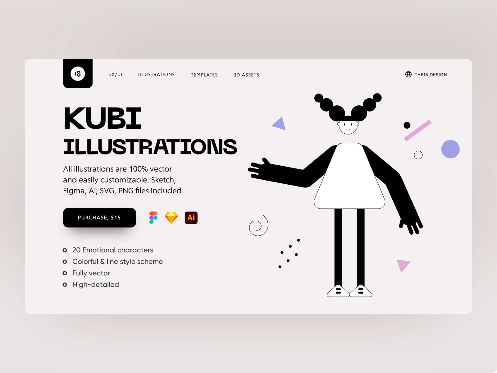 Kubi Illustrations by THE18.DESIGN on Dribbble