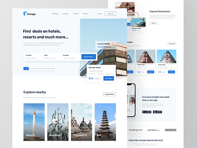 Tamago ~ Hotel Booking Landing Page Exploration 🏨 by Yoğa Pratama for ...