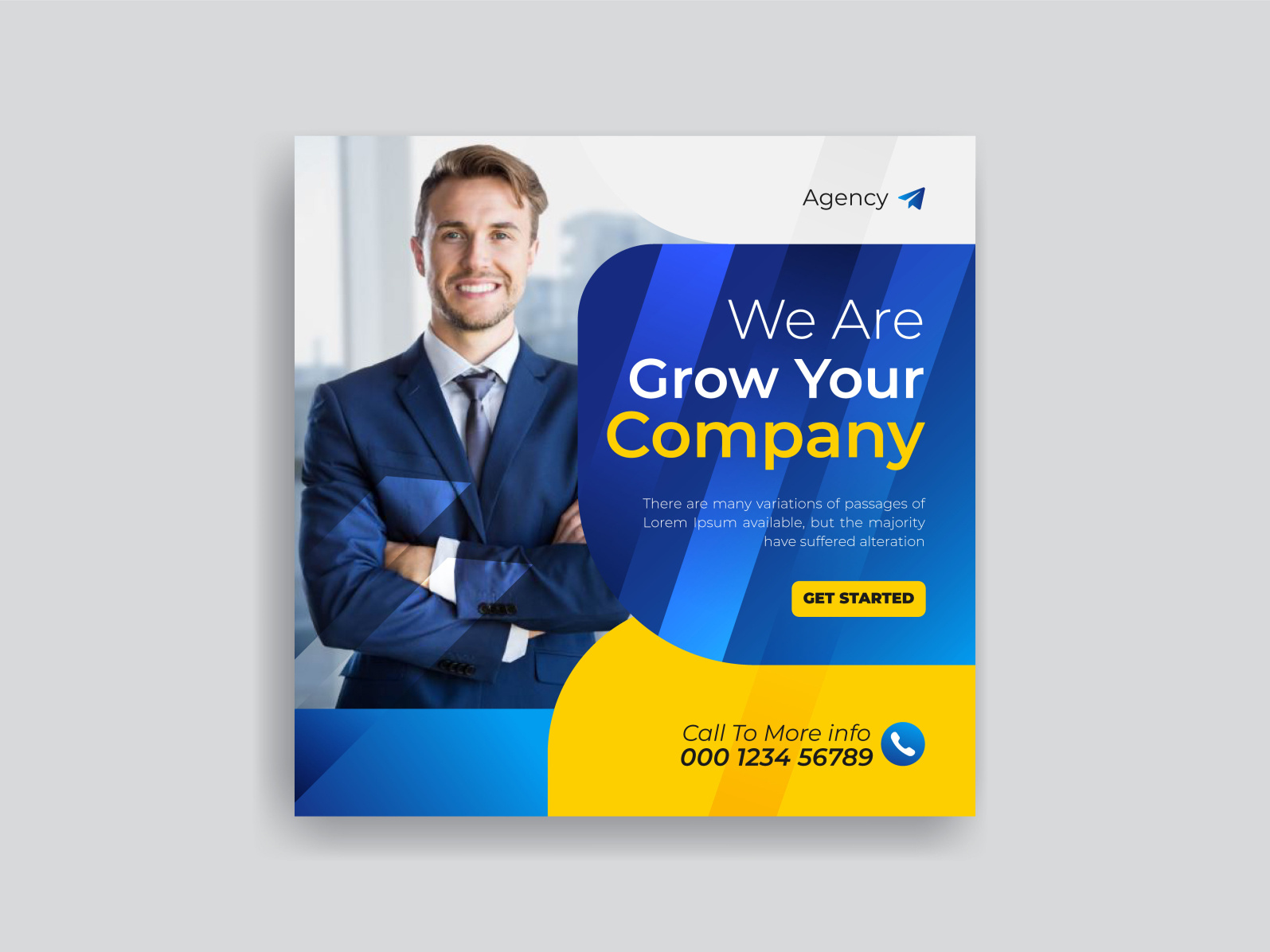 business social media post design template by Herodesigner on Dribbble