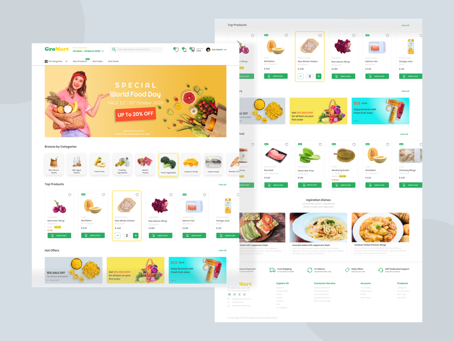 Gromart - Grocery Web Store by Aziz Sabirin on Dribbble