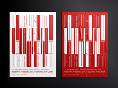 Urbanization | Typographic Poster by Mehtap Garip on Dribbble