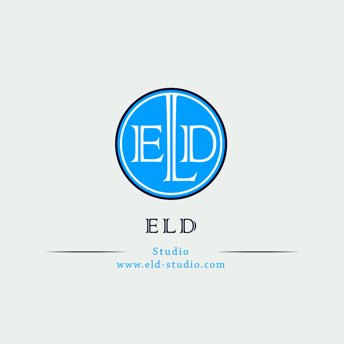 Logo Design ELD Studio - Monogram Design in Blue color by Lidia on Dribbble