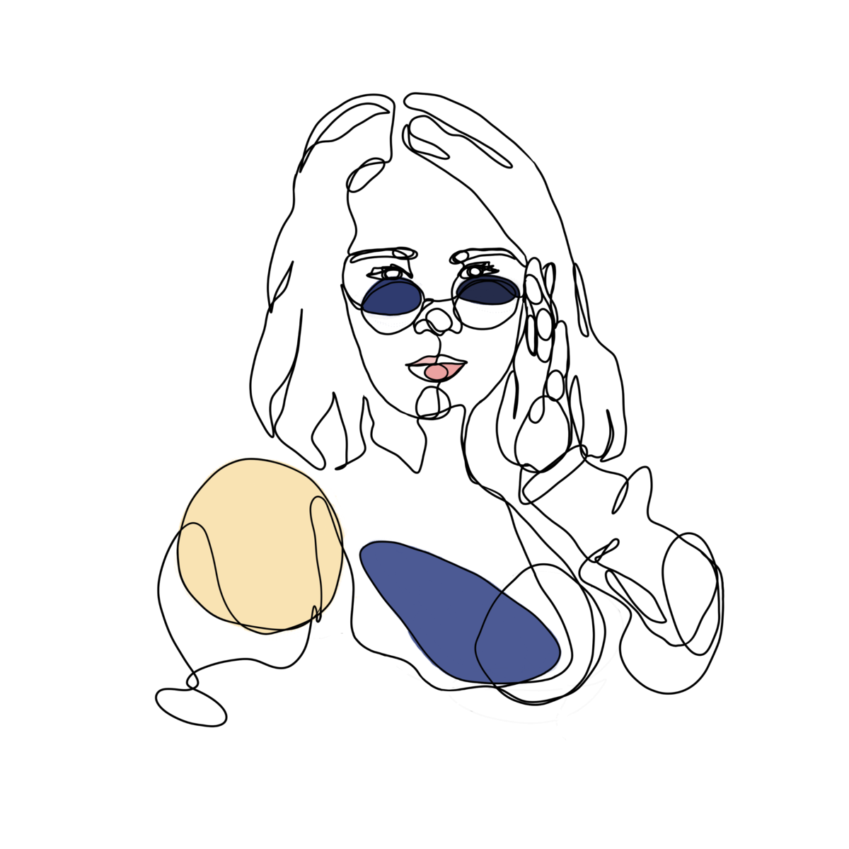 New One Line Self Portrait by Anastasiia Brylliantova on Dribbble