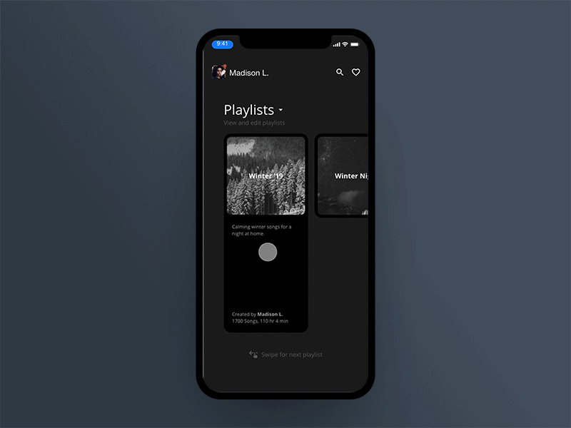 Playlist Mobile App by Shweta Nanajkar on Dribbble