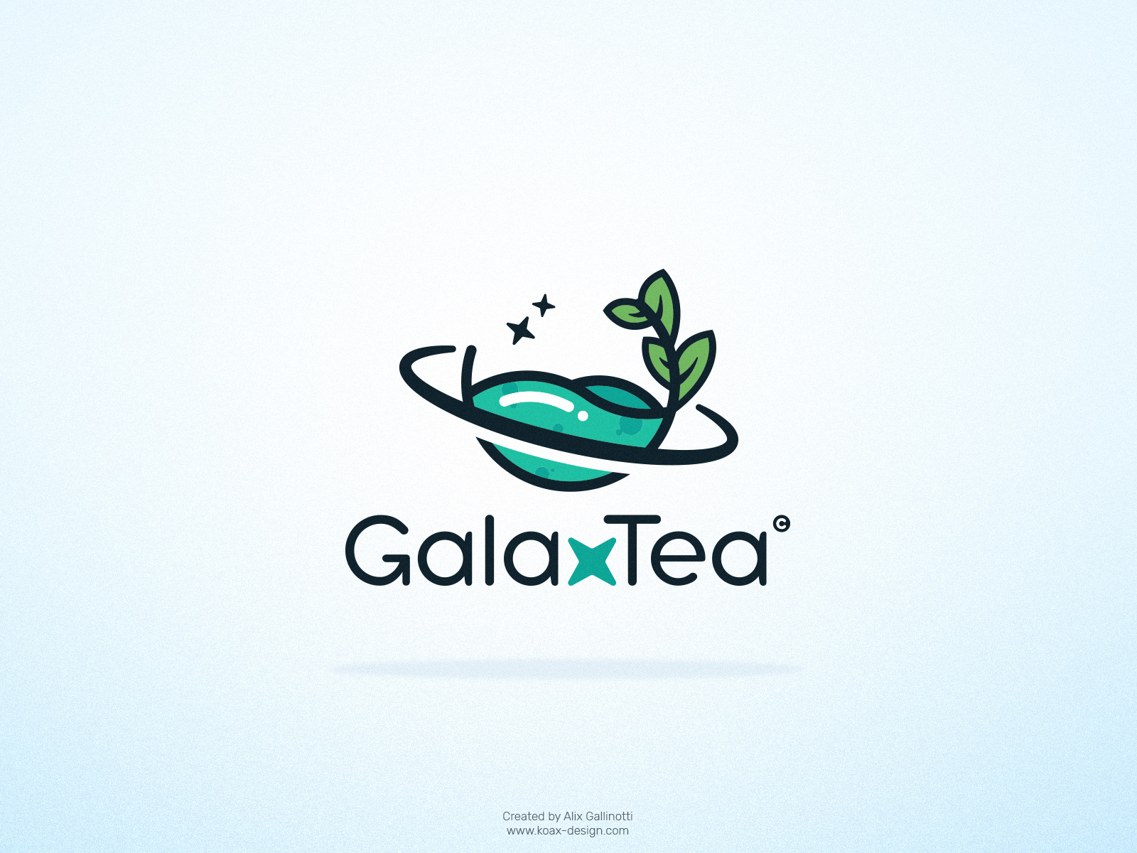 Galaxtea logo for a tea brand by ALix GLLTT on Dribbble