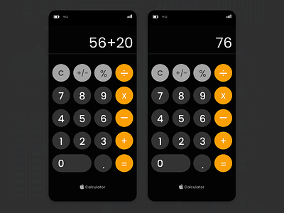 Apple Calculator UI_Design by Nnadozie Ebere on Dribbble