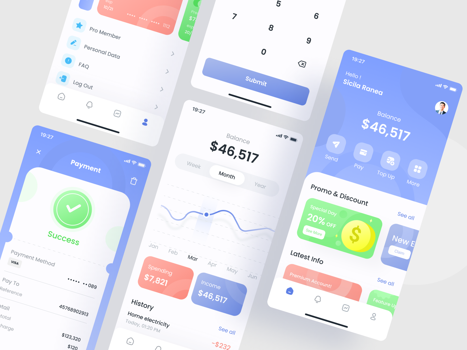 Finance Mobile UI by Sub1 for Sub1 Studio on Dribbble