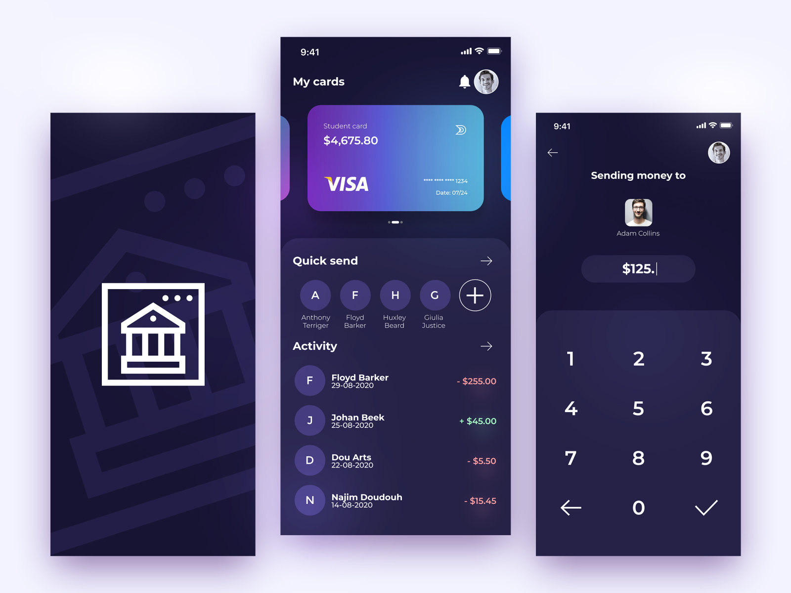 Banking App UI Design by Najim Doudouh on Dribbble