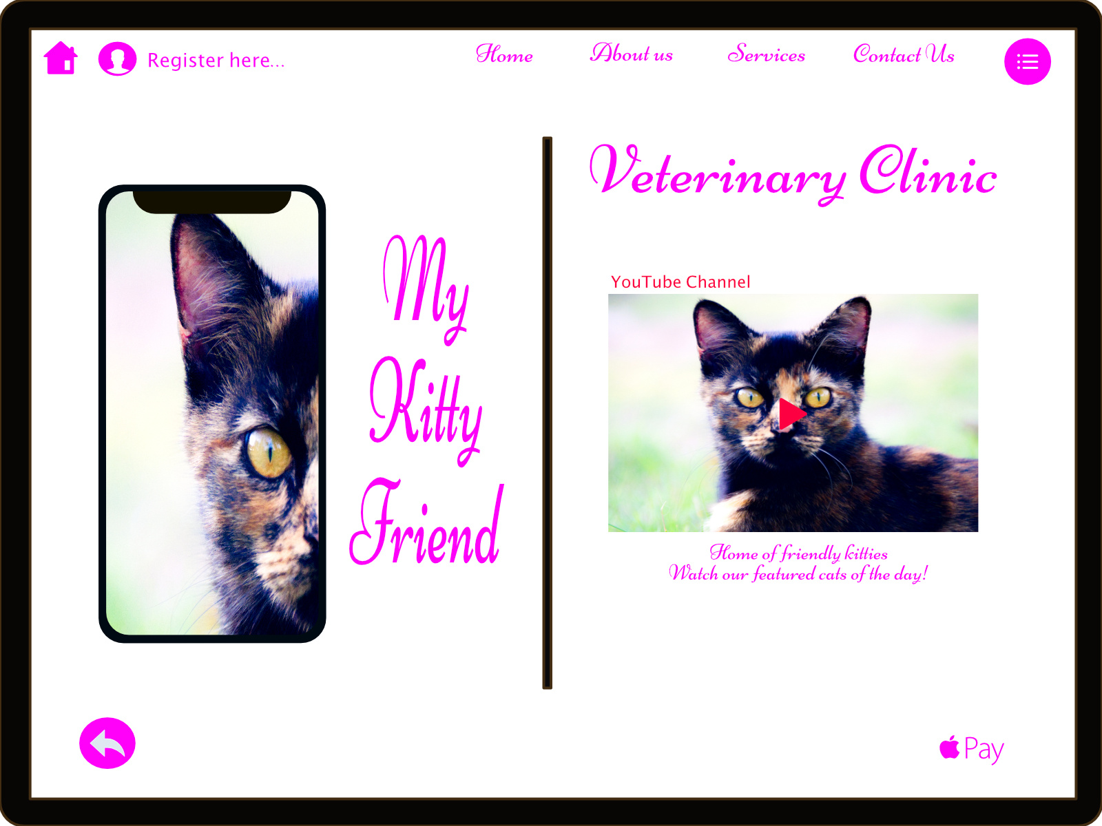 Website for Kitty Friend by Ritzard Balabarcon on Dribbble