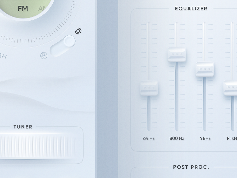 Radio Player App 🎛 | Neumorphic concept by Oleksandr Plyuto 🇺🇦 for ...