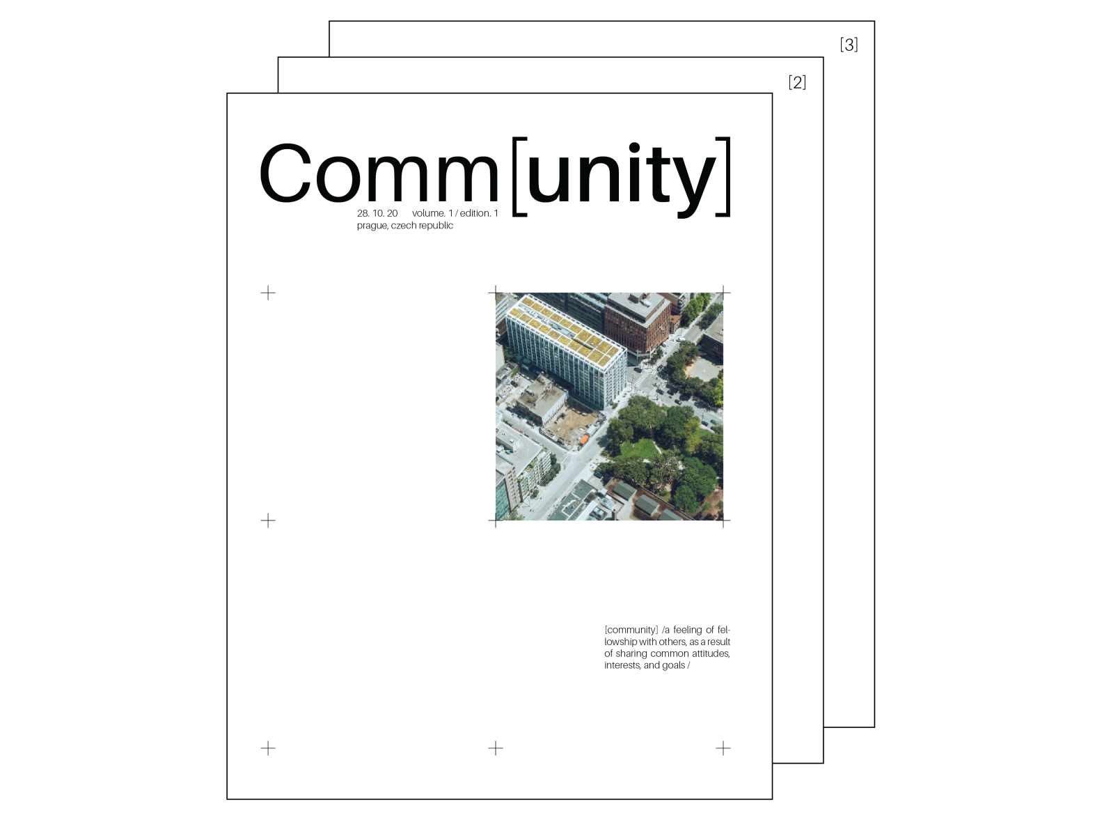 Comm[unity] Title Page (2) by Cam Evans on Dribbble