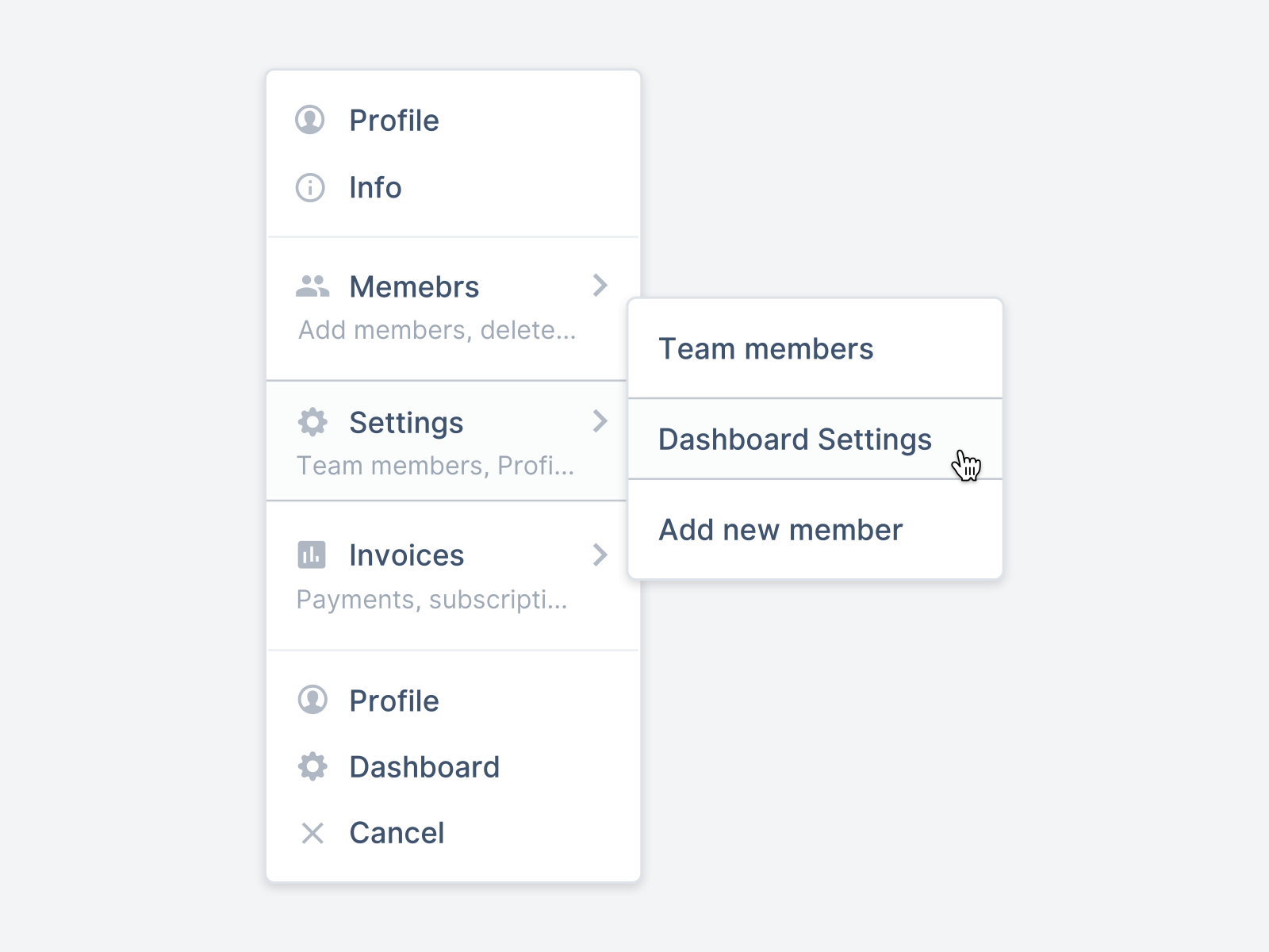 Web Dropdown Menu by Closer on Dribbble