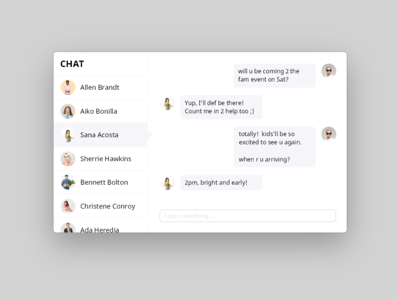 Direct Messaging - DailyUI #013 by Catherine Chen on Dribbble