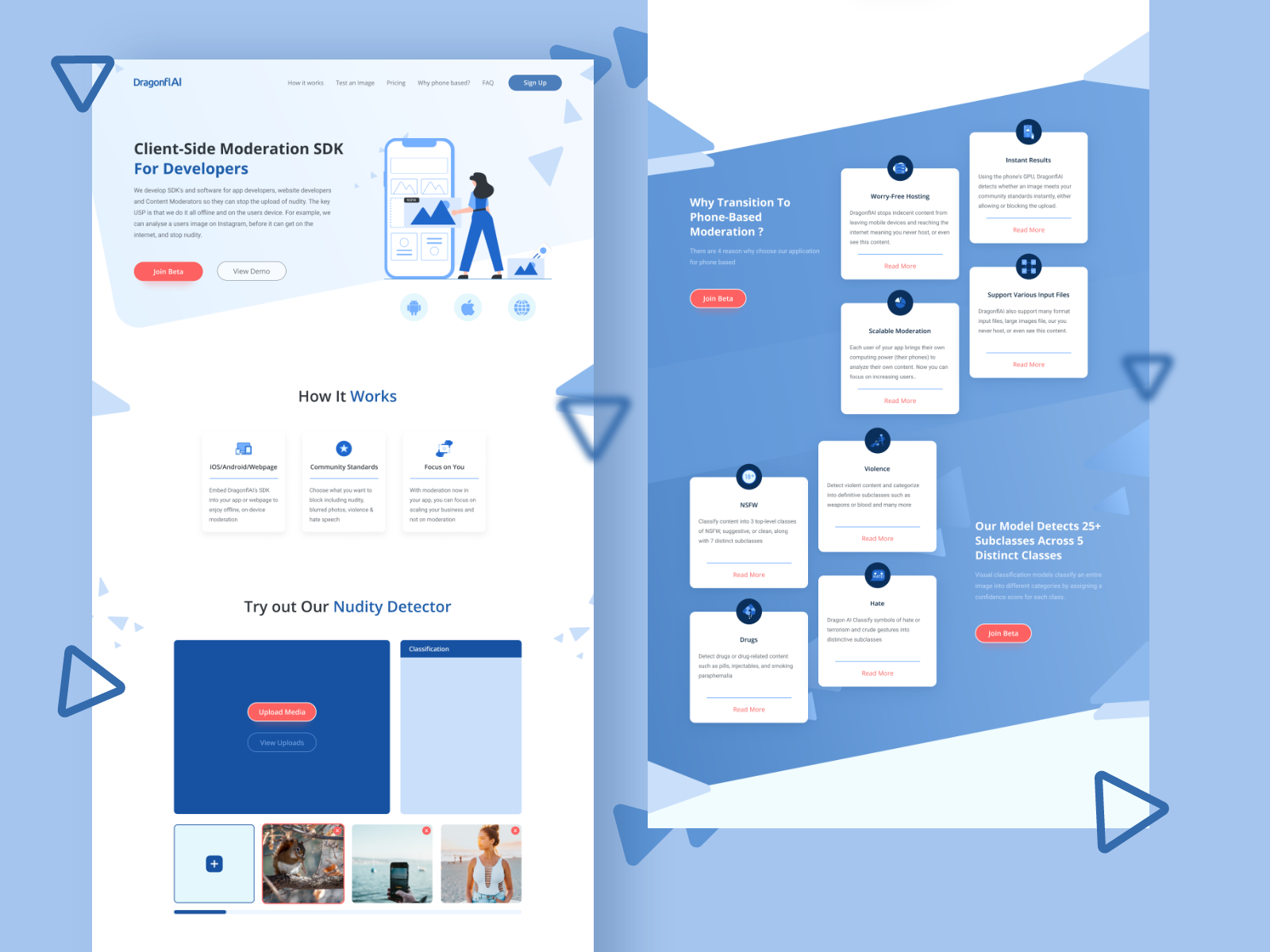 Nudity Detector Website UI Design by Bayu Dewantoro on Dribbble