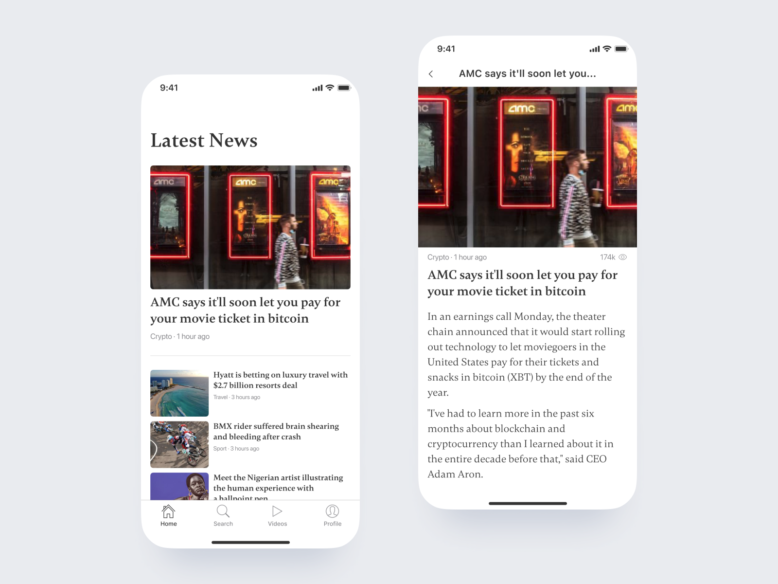 News app design by Daniil on Dribbble