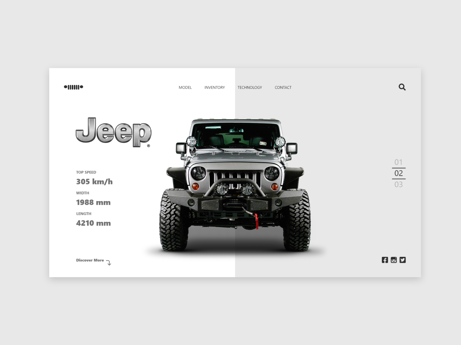 jeep landing page by Ahamed Rizvi on Dribbble