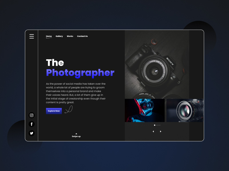 Photo Studio Website Ui Design | Ui Ux Design | Web Ui Design by We ...