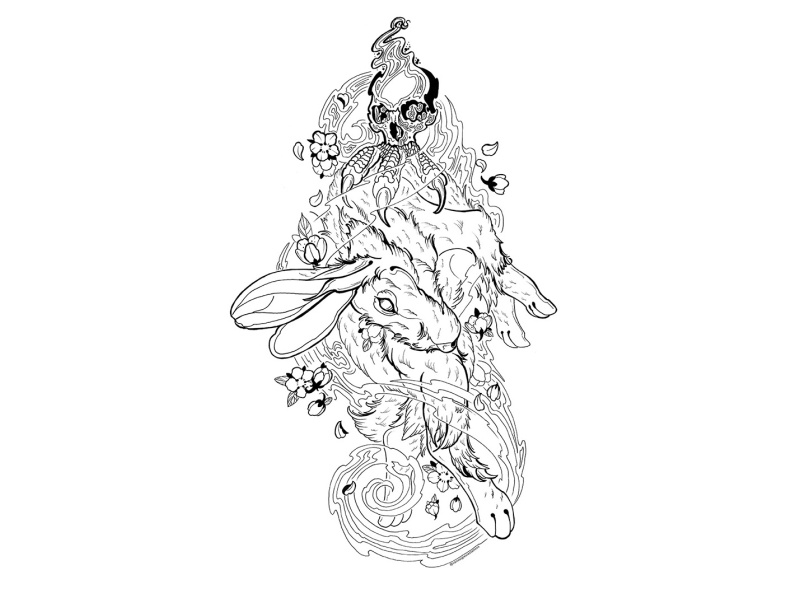 DEAD RABBIT ILLUSTRATION by Carlos Graphic Design on Dribbble