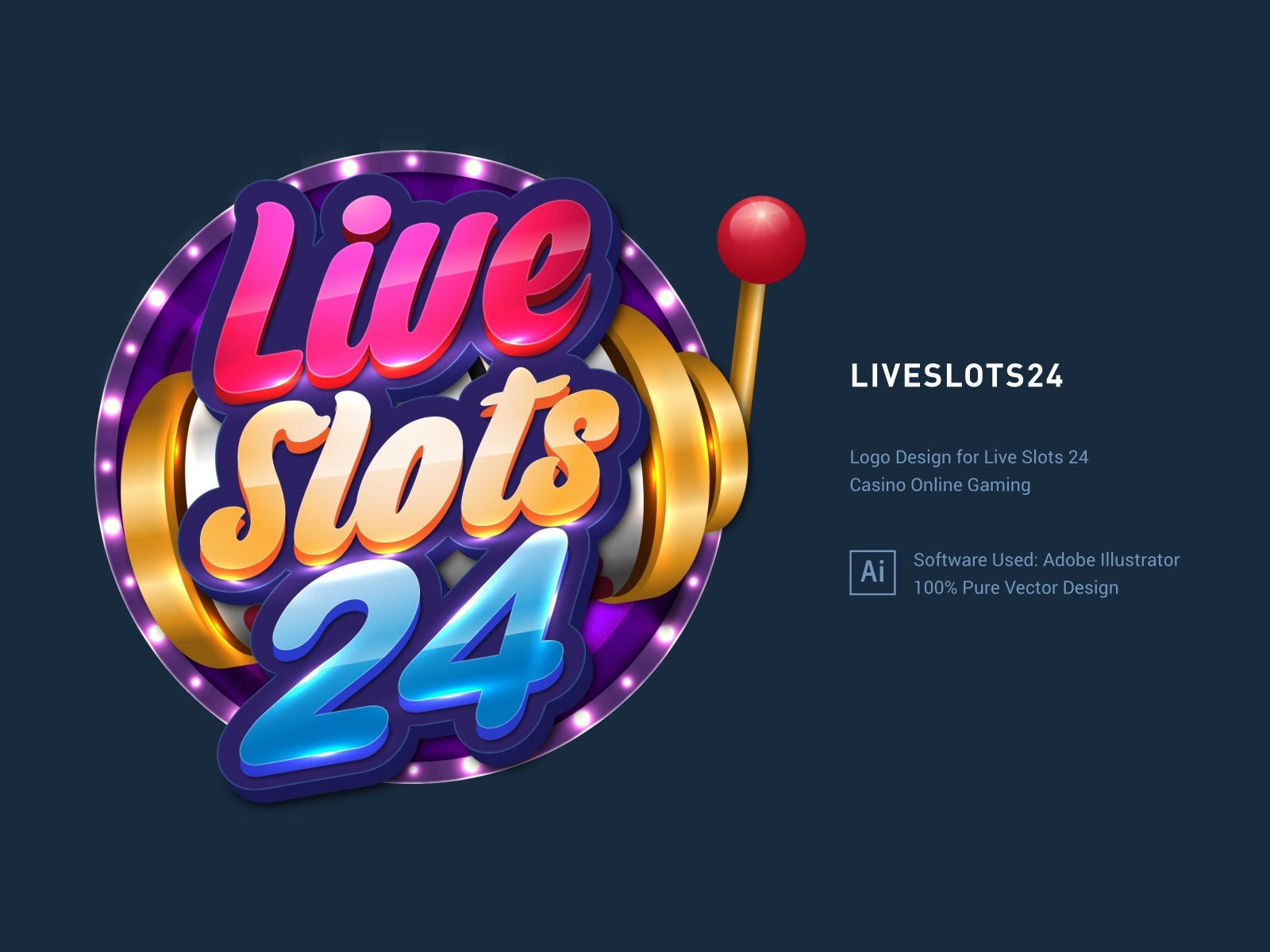 Live Slots 24 Logo by leymark lachica on Dribbble