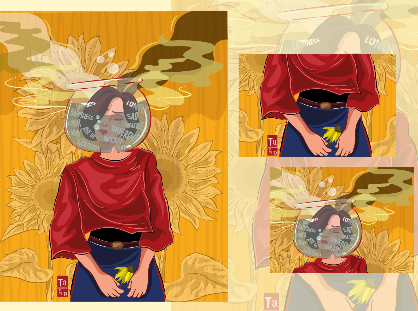 Contradiction-Woman Illustration by Vidianinn on Dribbble