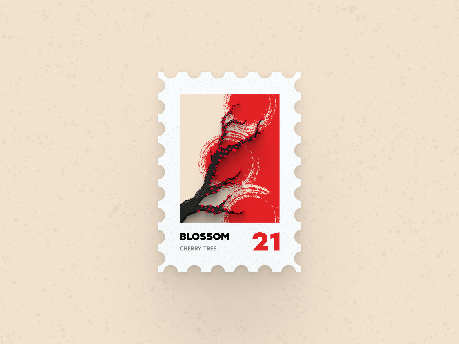 Post Stamp Series: Blossom by Deena Dhayalan on Dribbble