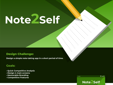 Note2Self Design Challenge by Frederick Albrecht on Dribbble