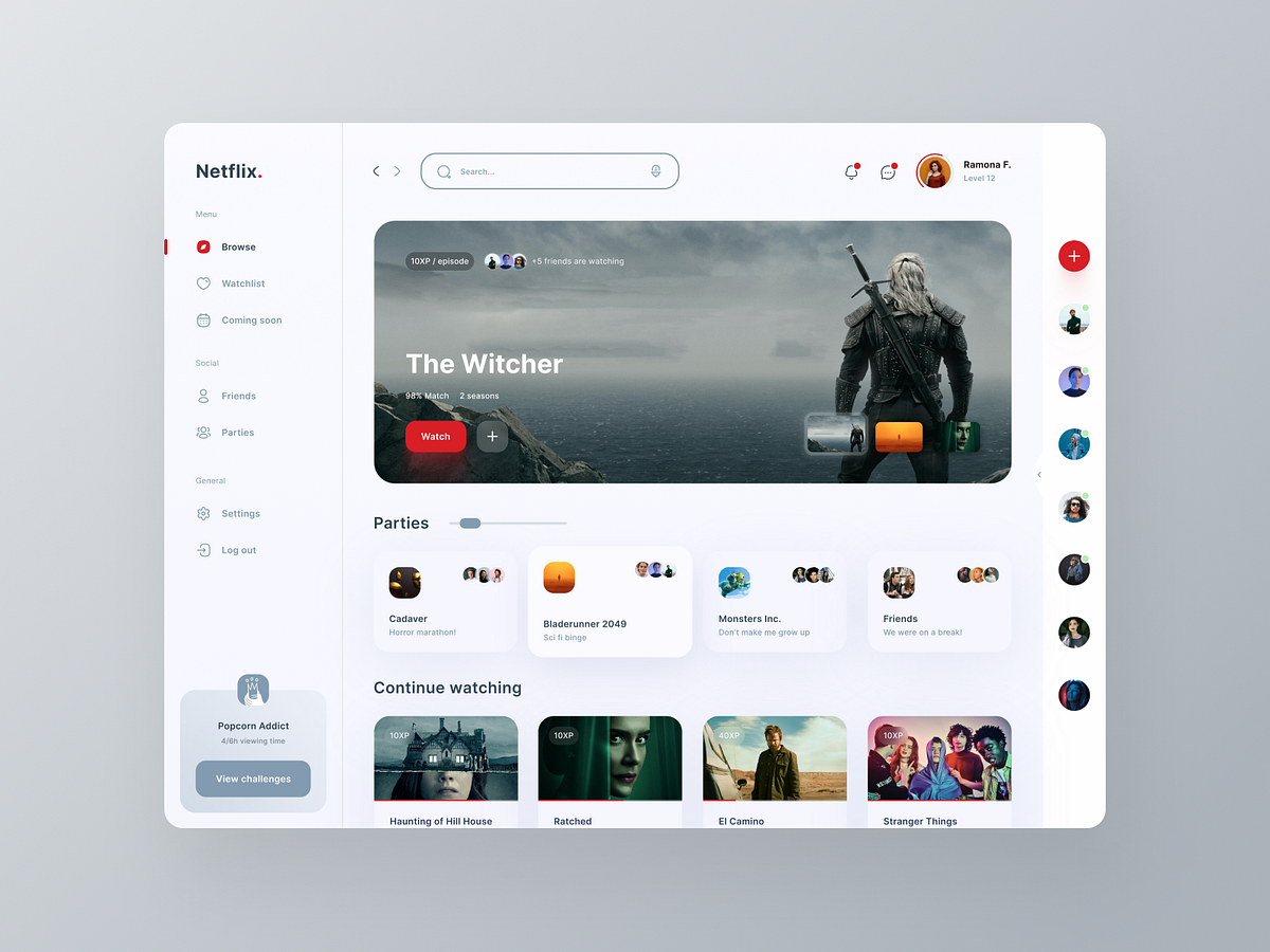 Browse thousands of Netflix images for design inspiration | Dribbble