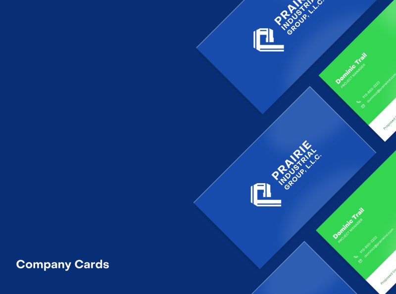 Prairie Industrial L.L.C. Cards by Erick Vidal on Dribbble