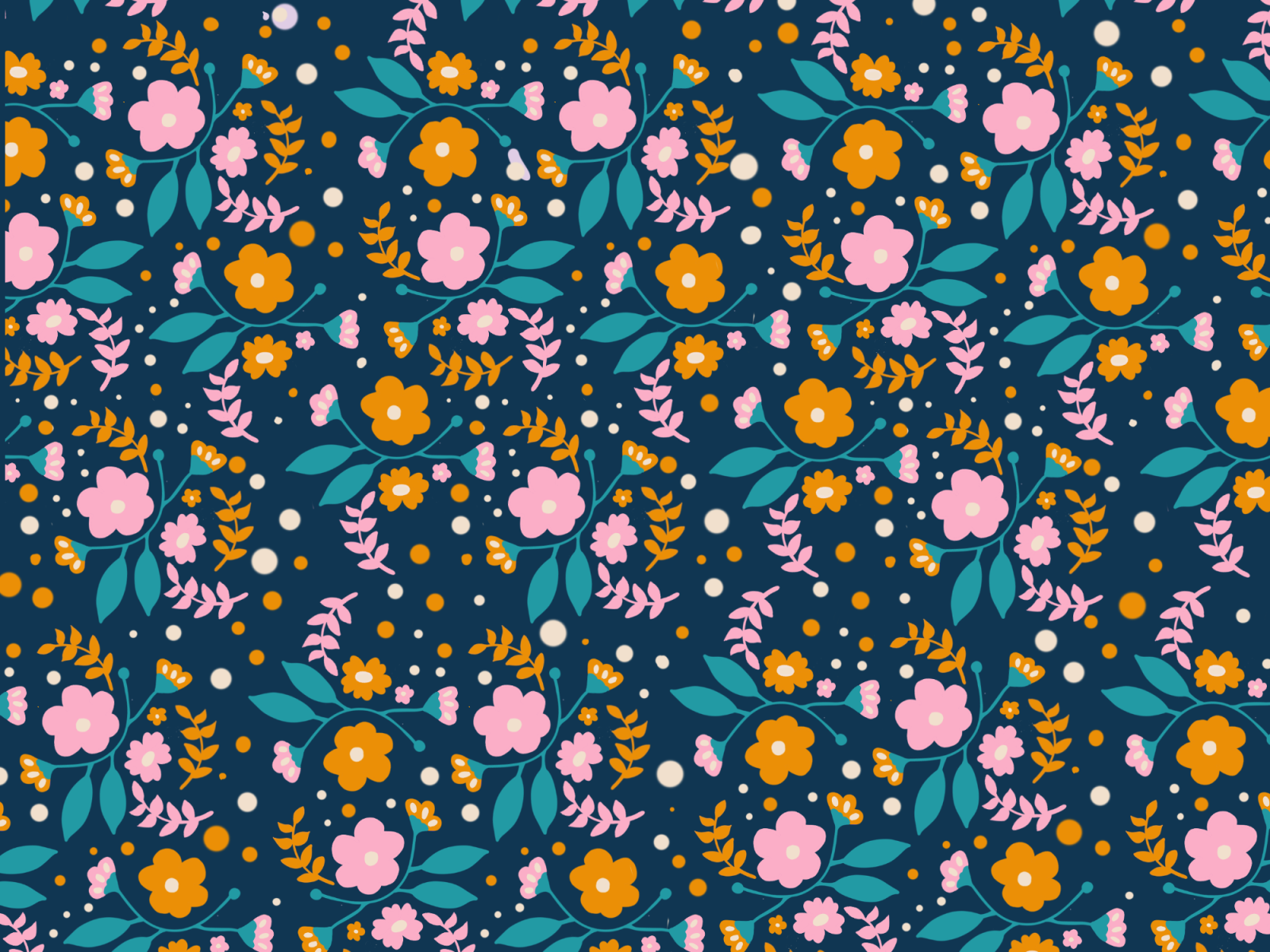 Floral Flower Surface Pattern Print by Emma Roxanne on Dribbble