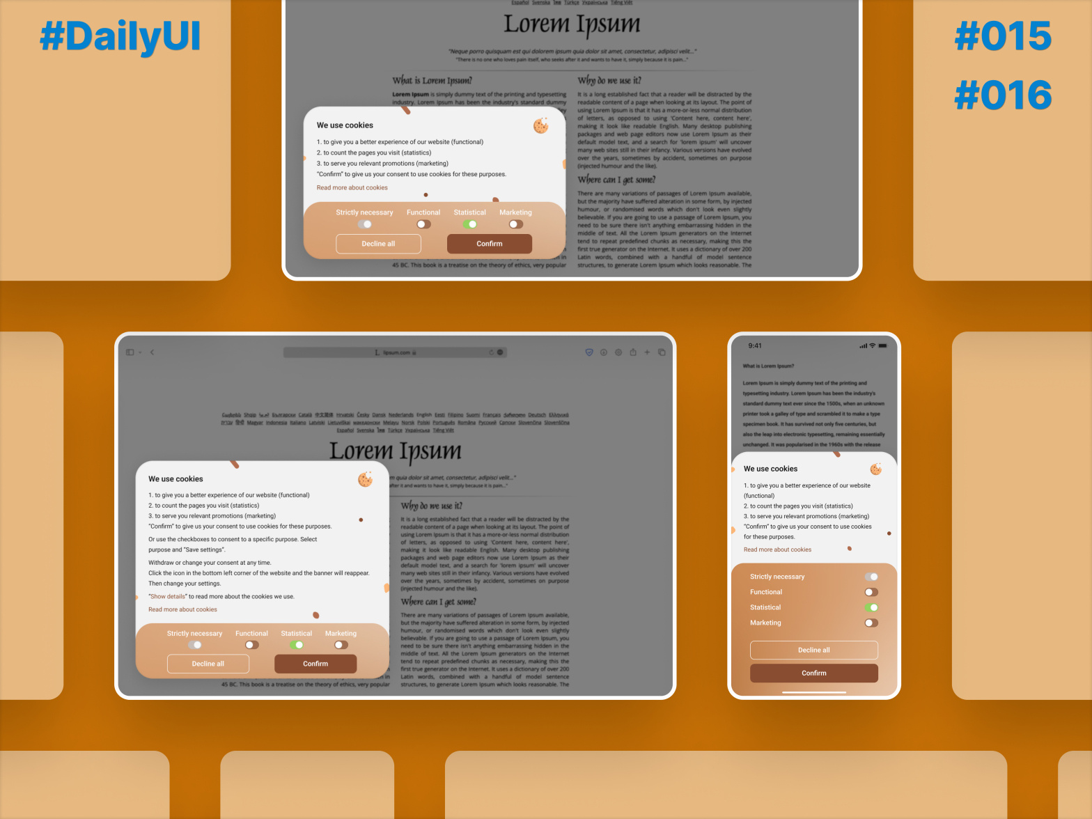 #DailyUI #015 | On/Off Switch | #DailyUI #016 | Pop-Up / by Oleh Boilo ...