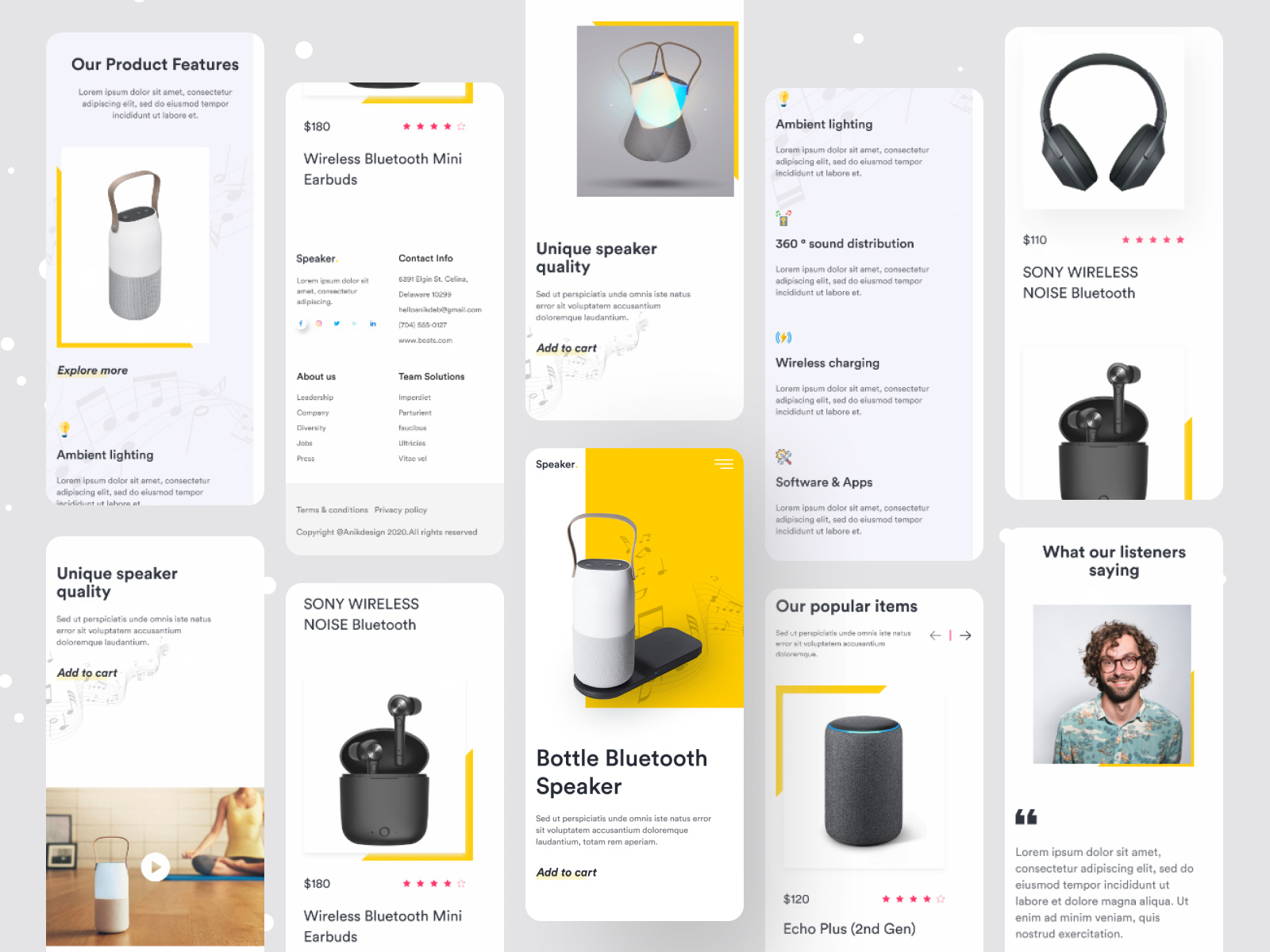 Speaker Responsive Website Design by Anik Deb on Dribbble