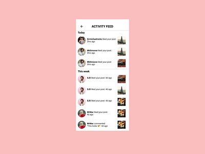Daily UI 047 - Activity Feed by Aaron Wright on Dribbble