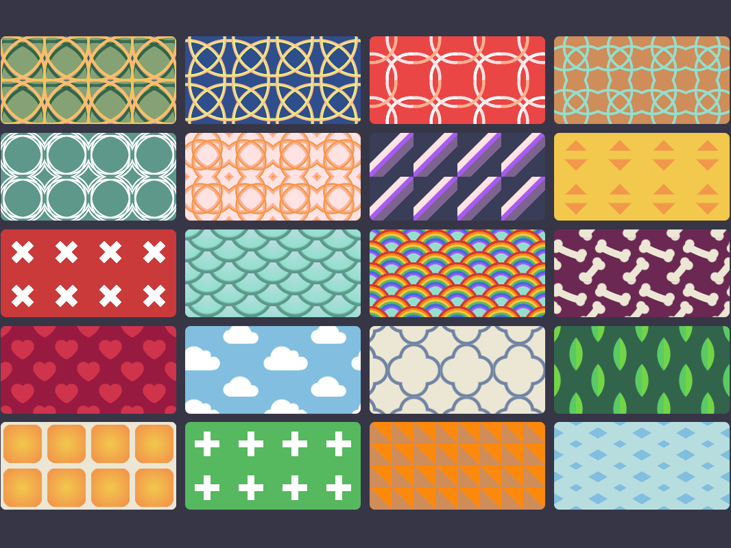 CSS patterns by Sandra Davis on Dribbble