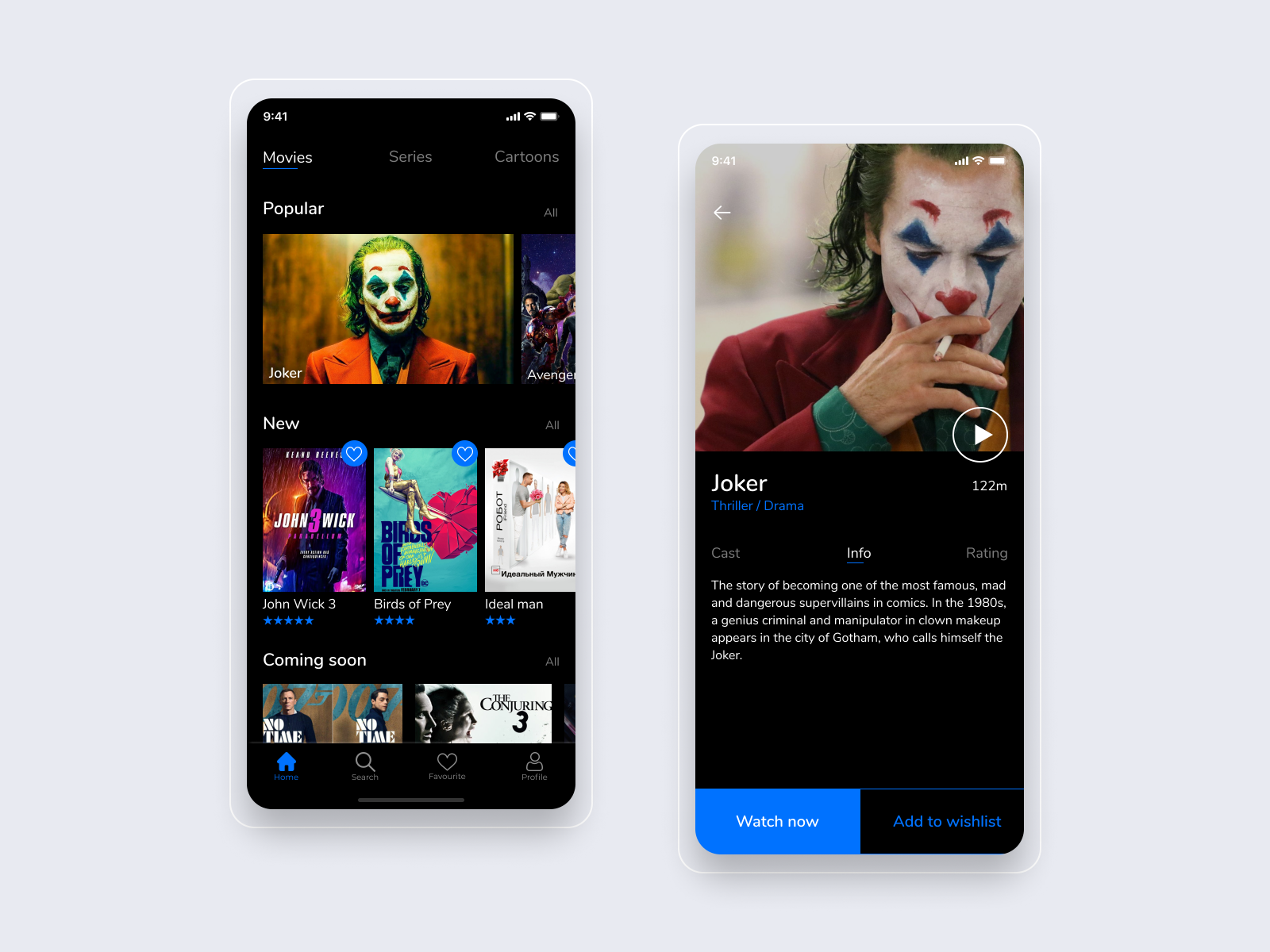 Concept of Movie app by Kristina Rugaleva on Dribbble