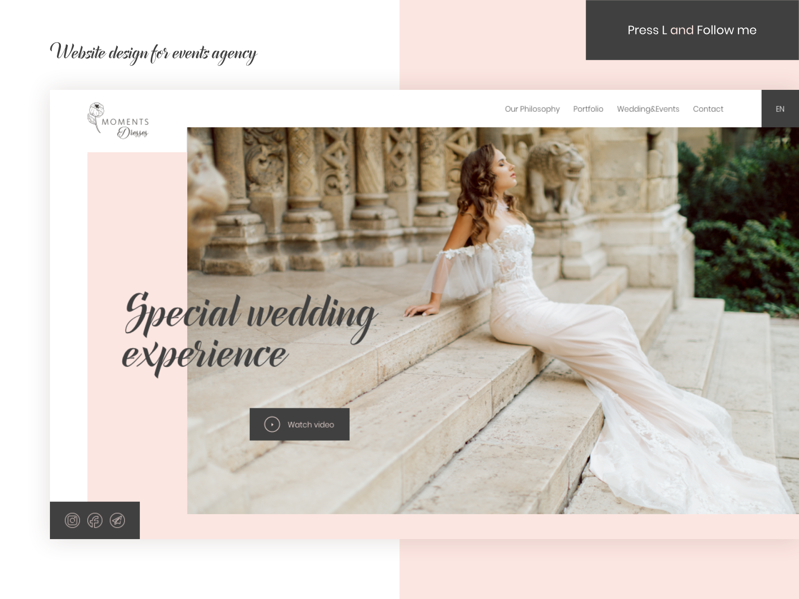 Website design for events agency by Svitlana Romanova on Dribbble