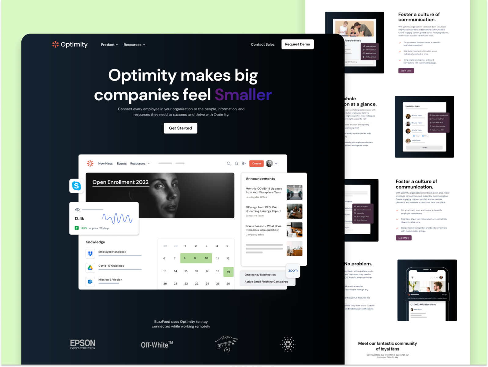 Optimity-Employee Management Website Design/UI Design by Tahmidul Haque ...