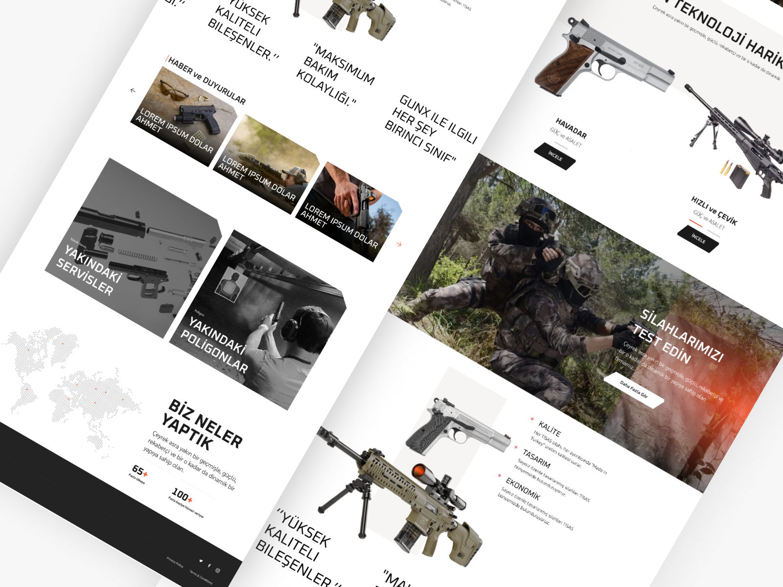 Gun Website Design by Murat Çelik on Dribbble