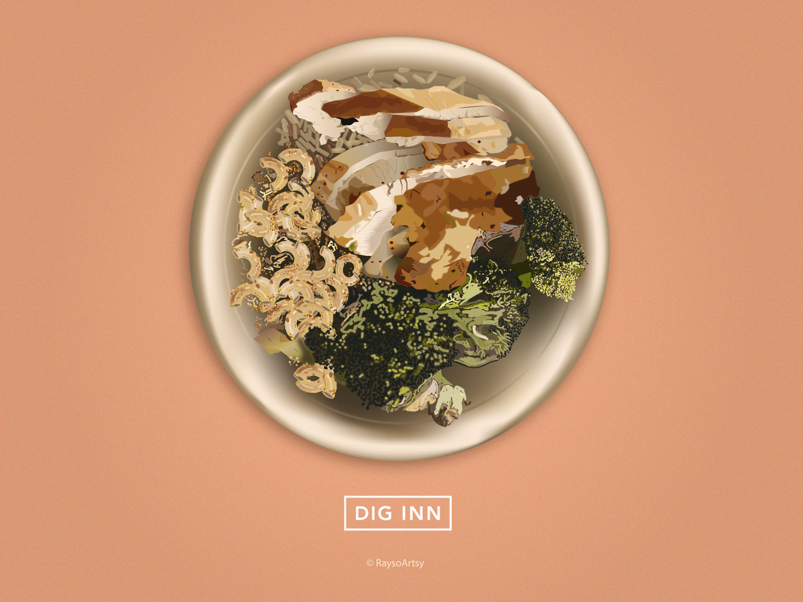 Illustration for Dig Inn by Racheal on Dribbble