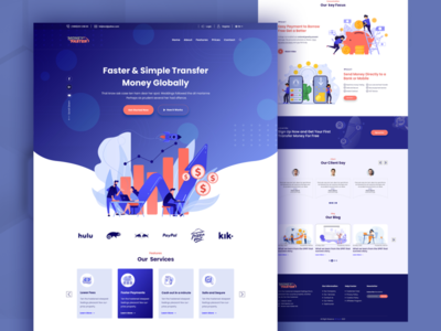 Money Transfer Website by Raja Waleed on Dribbble