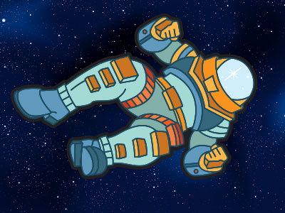 Space Dude 4 by W A L K I N G S T I C K on Dribbble