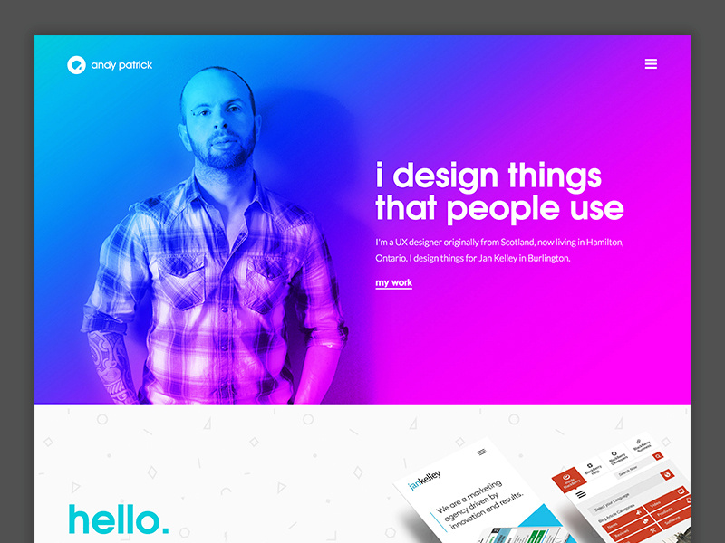 Portfolio Redesign by Andy Patrick on Dribbble