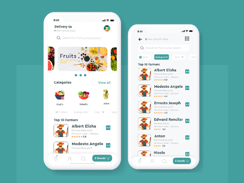 Farmers App UI Design by Quadtrics Solutions on Dribbble