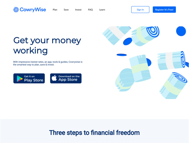 Cowrywise Landing Page Redesign.. by Stanley Ugwu on Dribbble