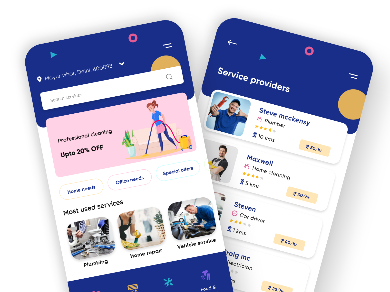 Online Service platform by Guna Sekar on Dribbble