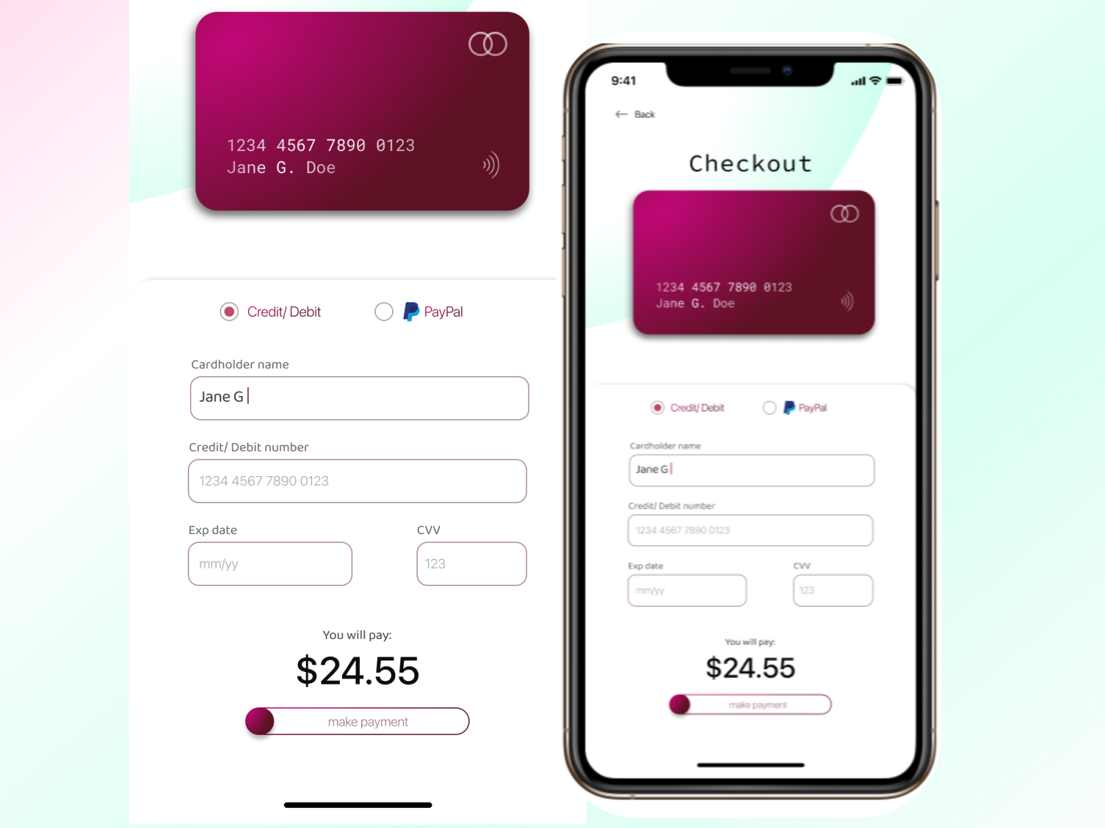 Light and airy mobile checkout by Brengi Ma on Dribbble