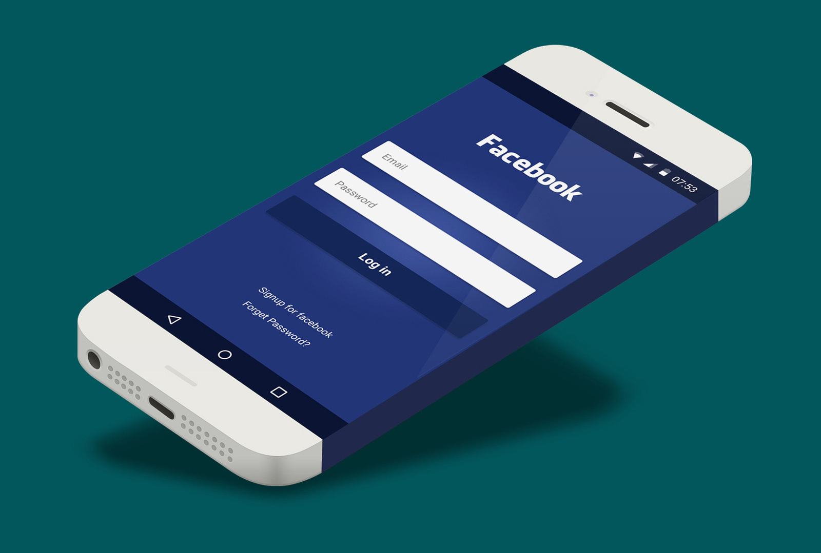 Mobile facebook login screen design by Girish Thakur on Dribbble