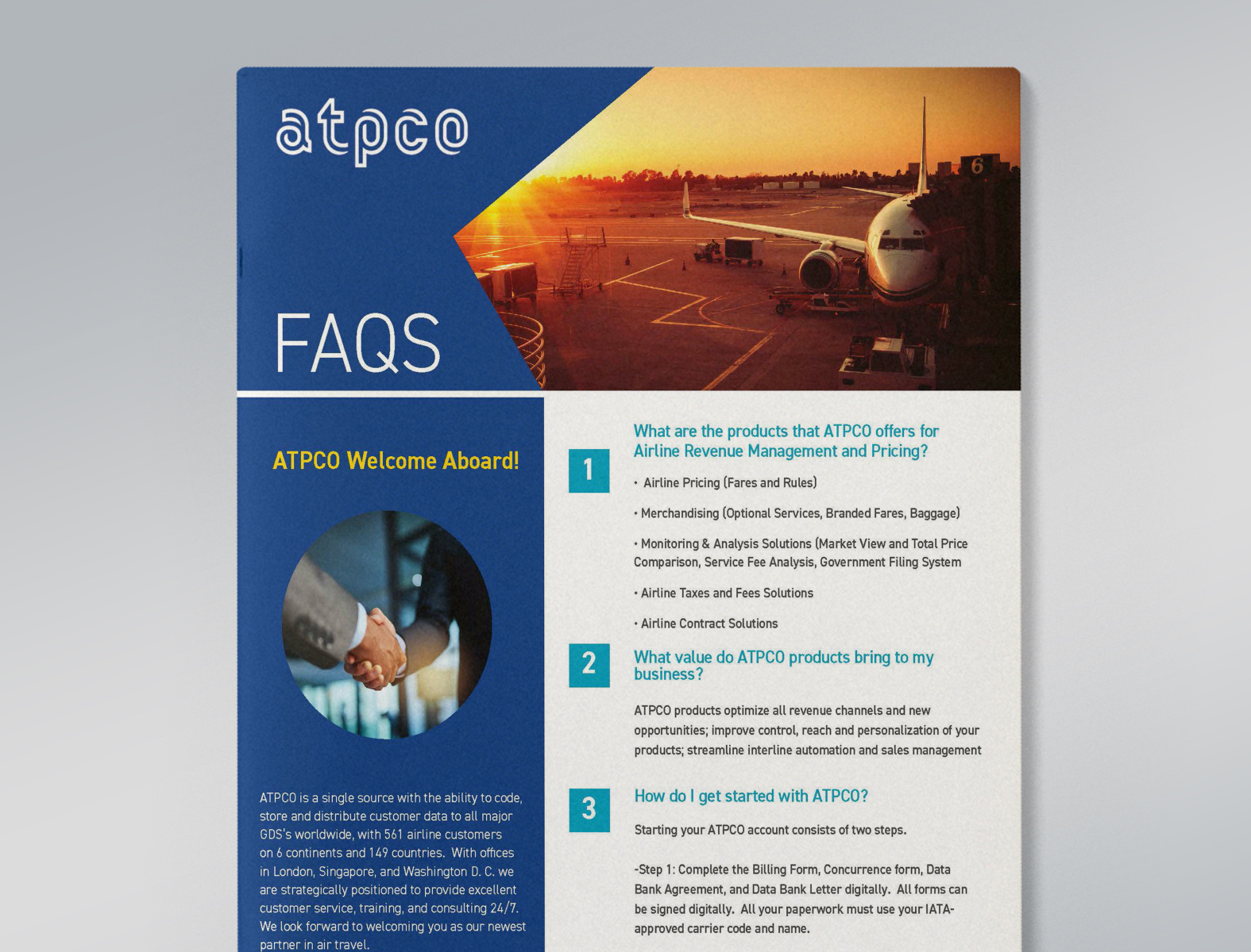 ATPCO FAQ Brochure by Dana on Dribbble