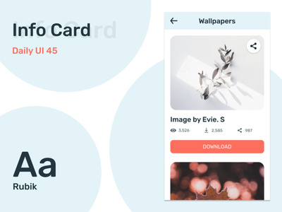 Info Card by Manasi Khanvilkar on Dribbble